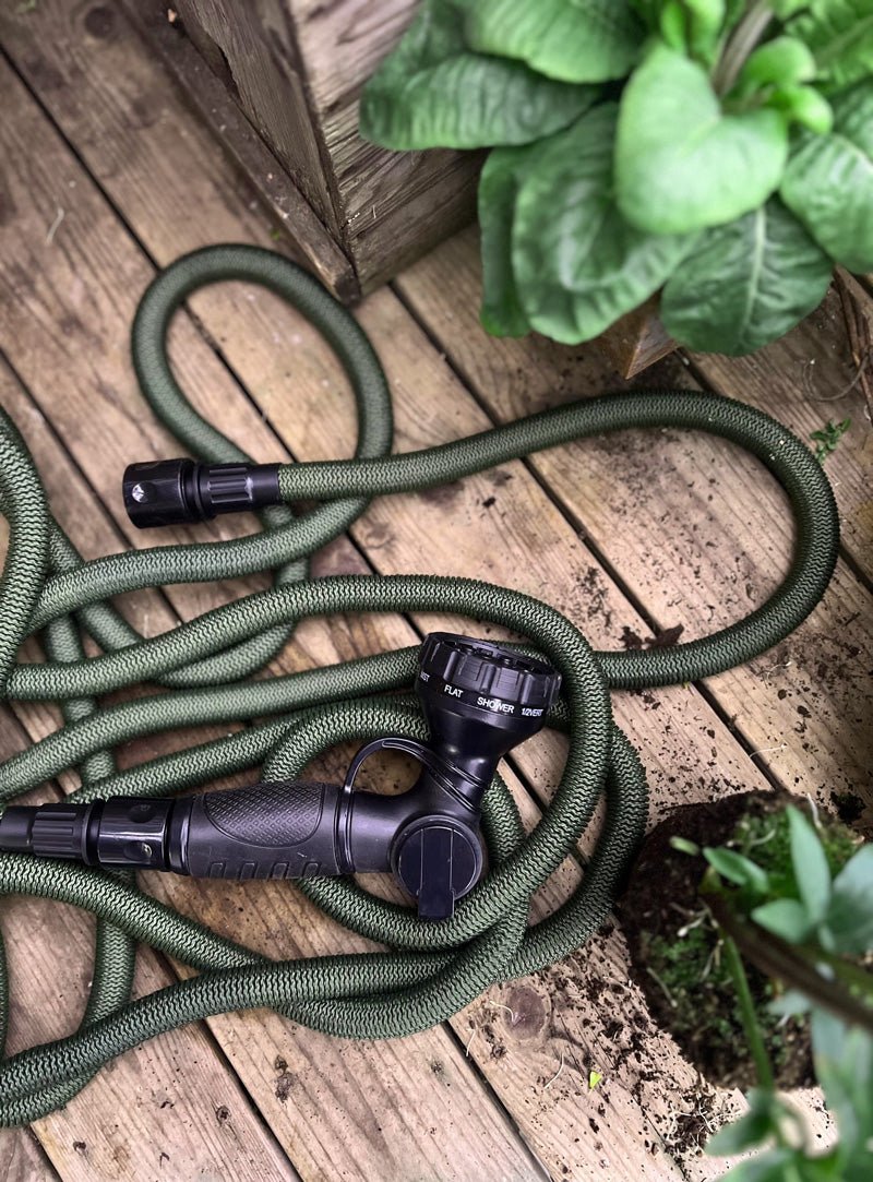 Garden Hose Deluxe Set 15m or 25m Black - by Benson