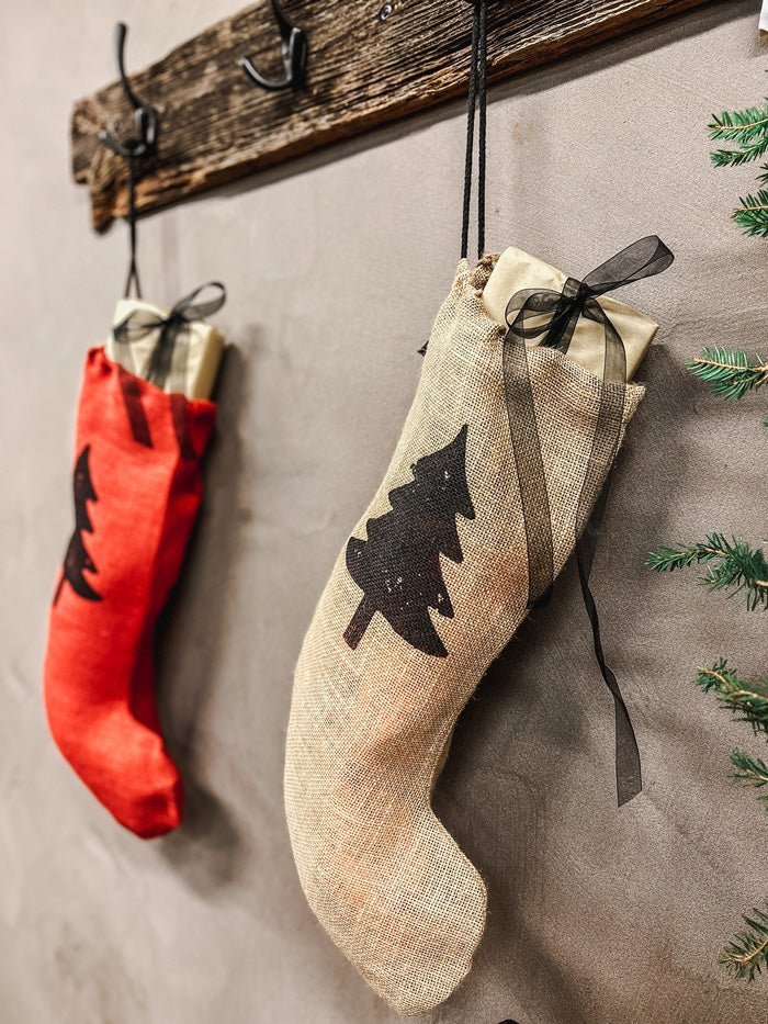 Christmas stocking - Natural jute - Perfect for small gifts