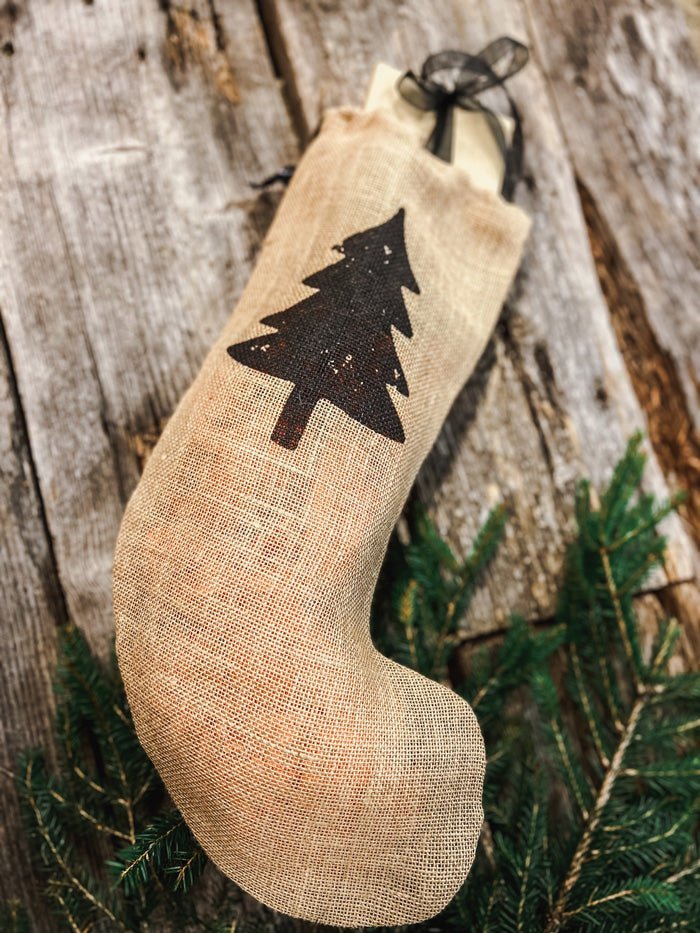 Christmas stocking - Natural jute - Perfect for small gifts