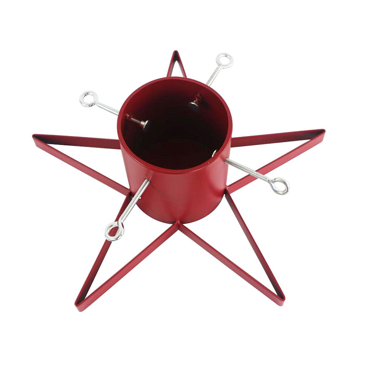 Christmas Tree Stand Star in Red Matt Metall - by Benson