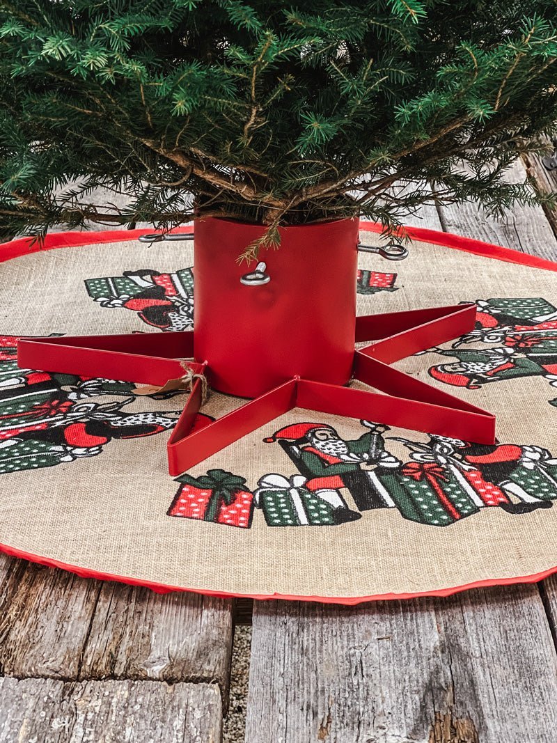 Christmas Tree Stand Star in Red Matt Metall - by Benson