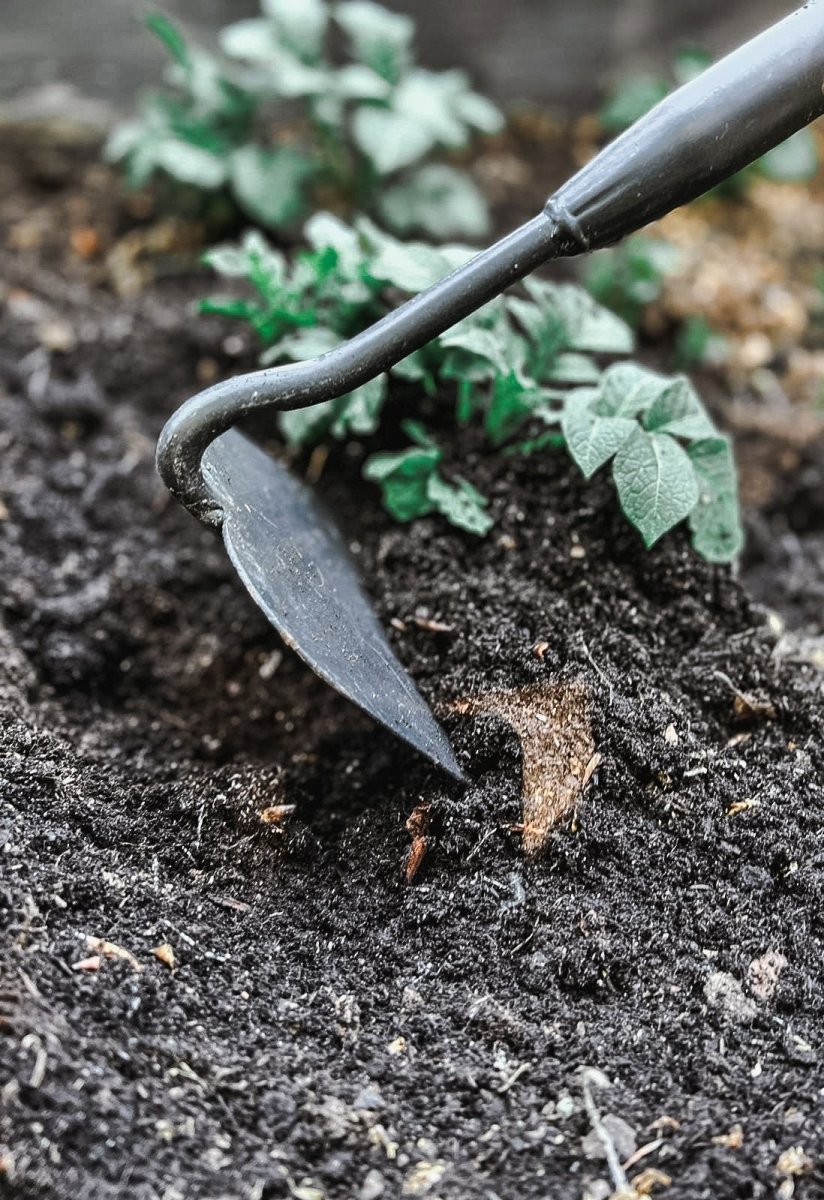 Premium Garden Hoe - Hoe Deluxe in matte black steel